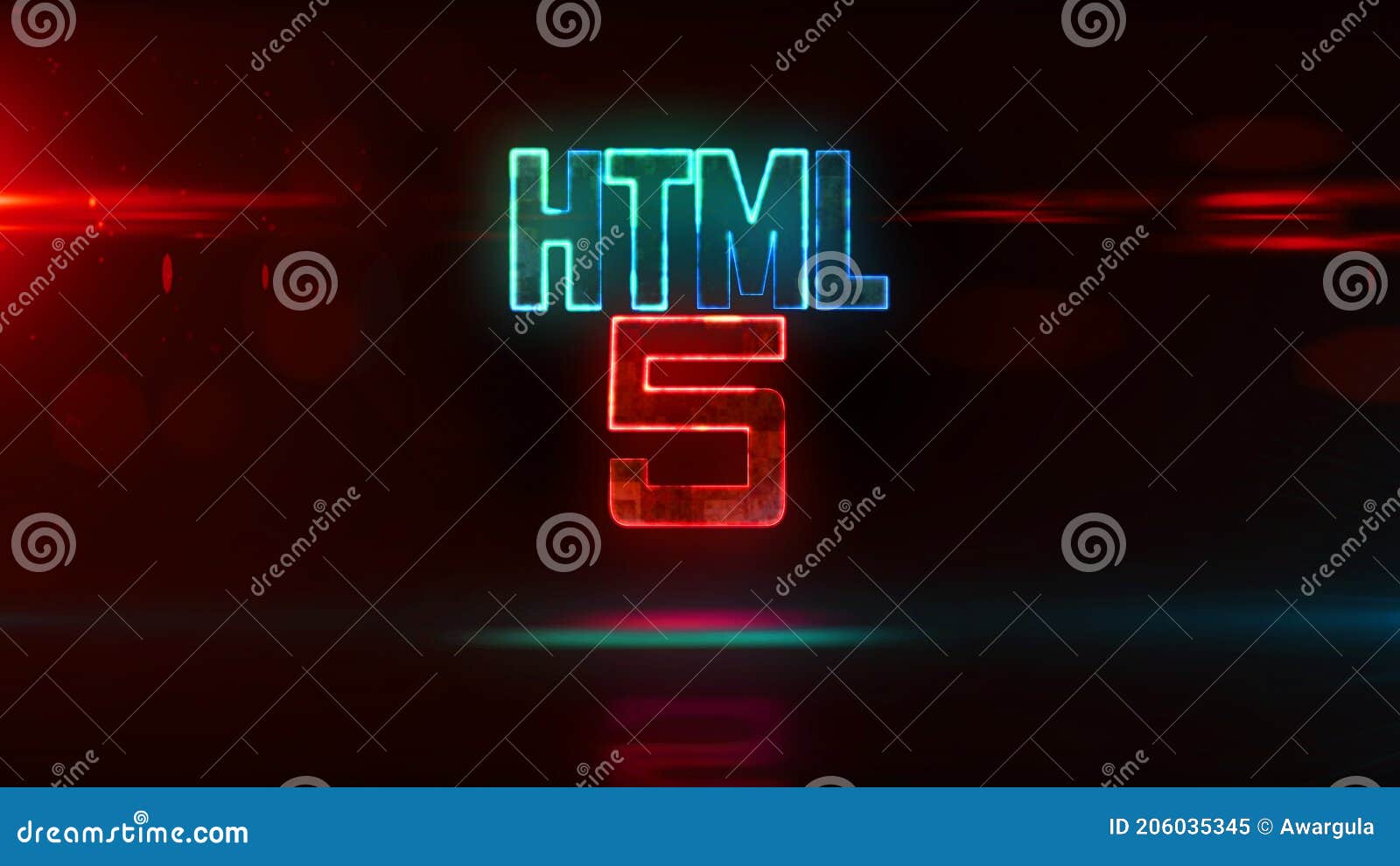 HTML5 Symbol Abstract Concept 3d Illustration Stock Illustration ...