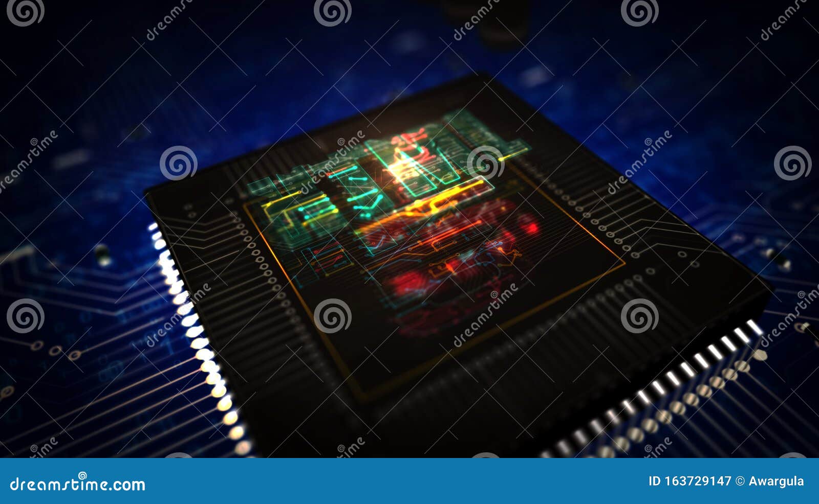 HTML5 Sign Futuristic Illustration Stock Illustration - Illustration of ...