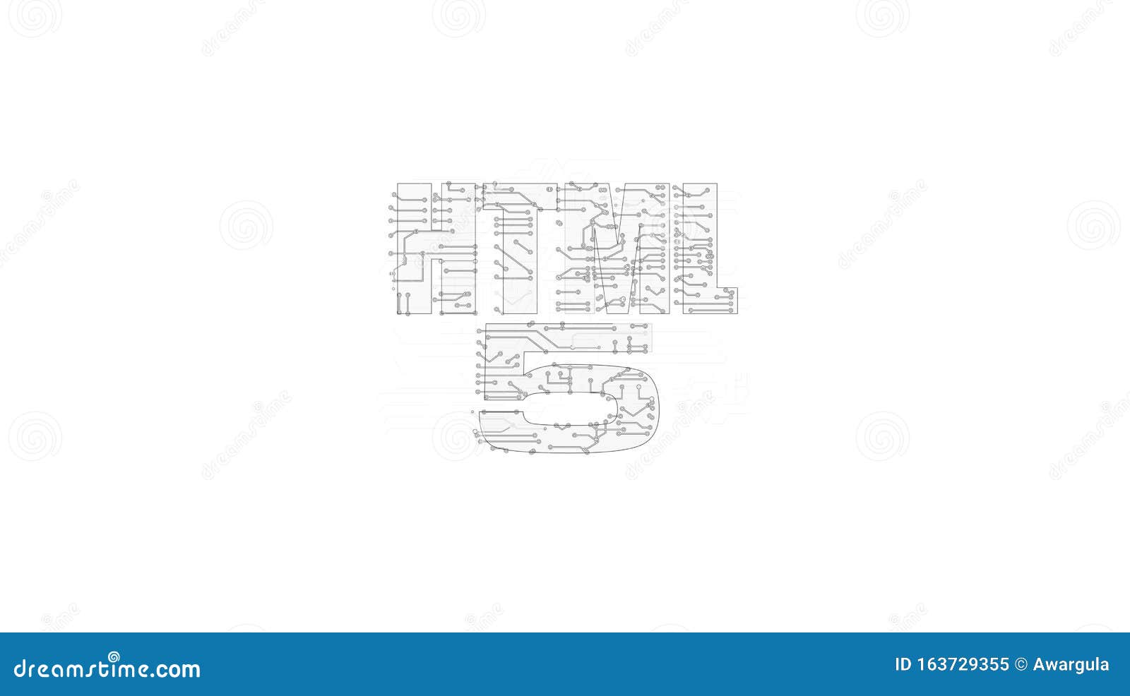 HTML5 Sign Futuristic Illustration Stock Illustration - Illustration of ...