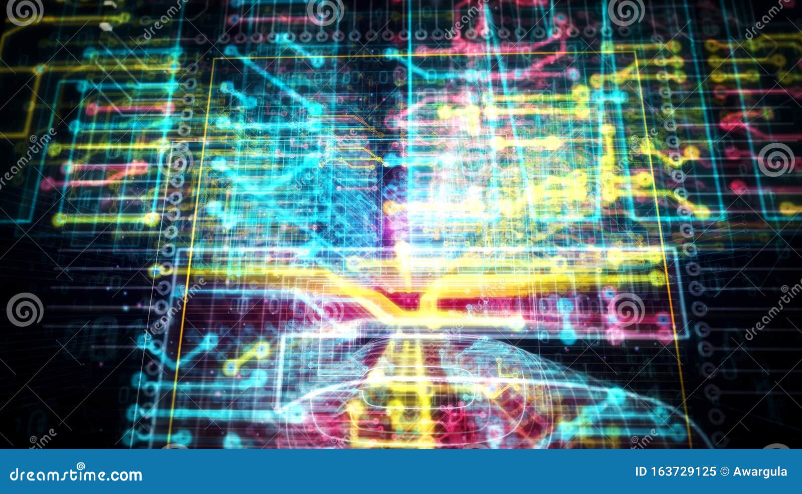 HTML5 Sign Futuristic Illustration Stock Illustration - Illustration of language, abstract ...