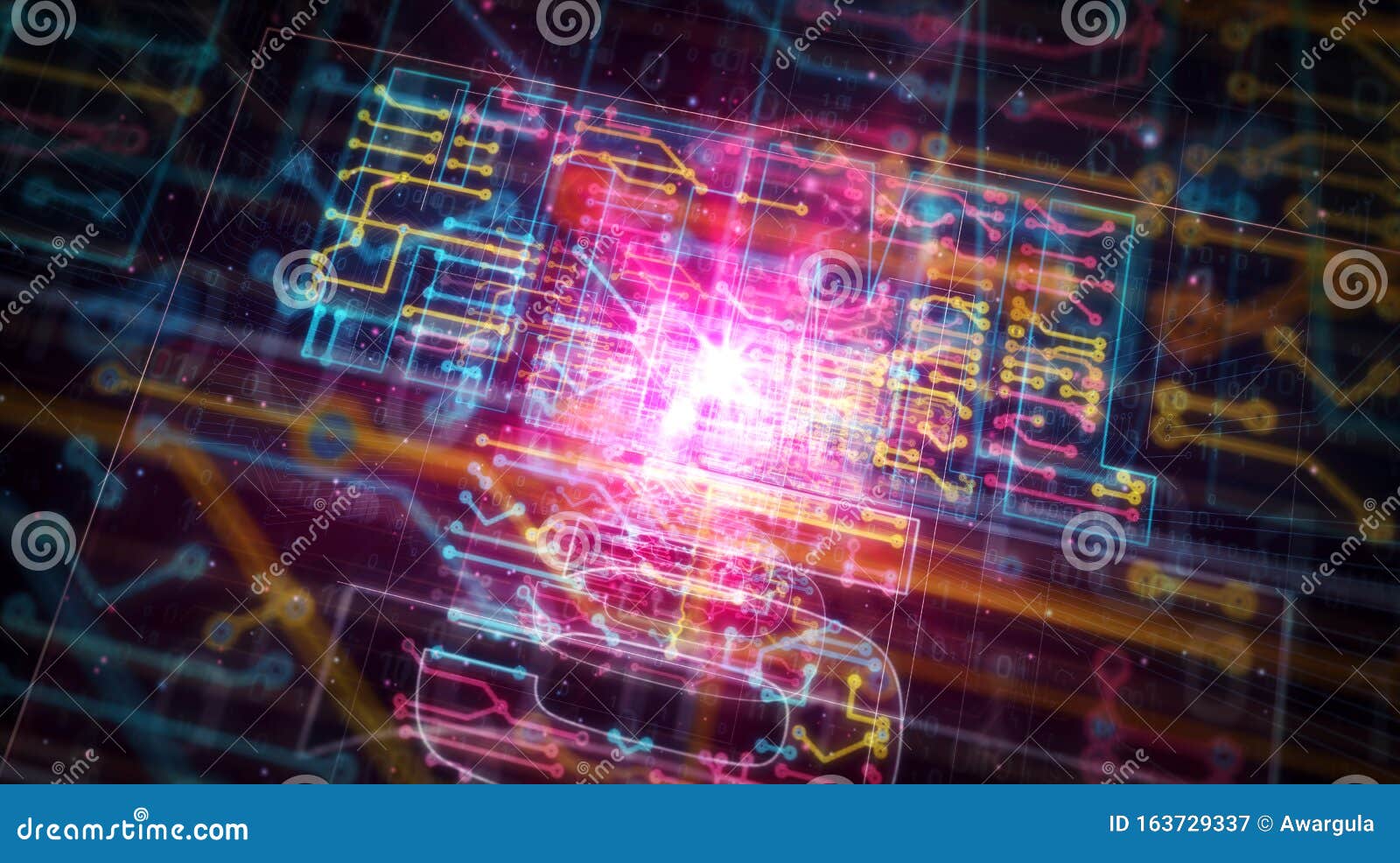 HTML5 Sign Futuristic Illustration | CartoonDealer.com #163729270