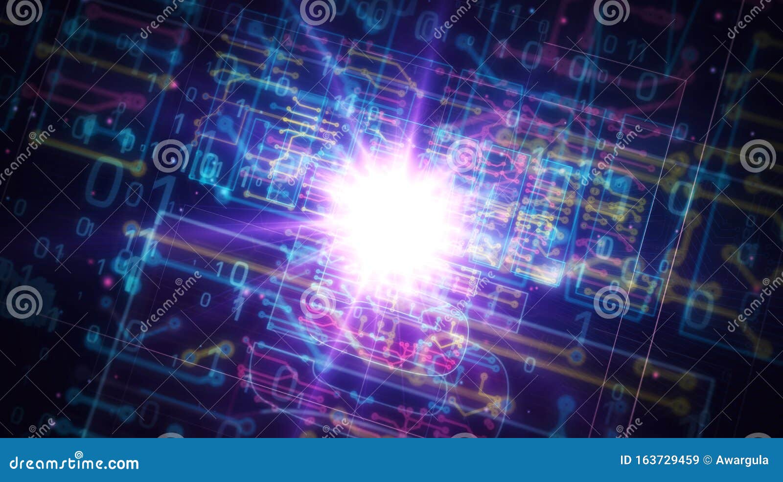 HTML5 Sign Futuristic Illustration | CartoonDealer.com #163729270