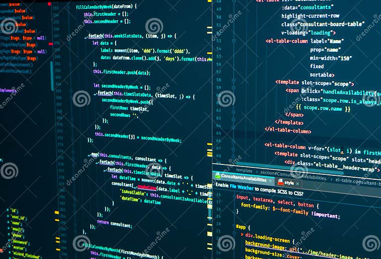 HTML Web Code. Markup. Javascript Programming Coding. Script Language for Software Development ...