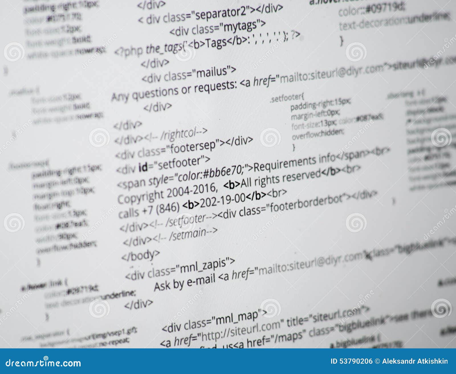 Web Developer Html Code With Css On Screen Writing Programming Code On Laptop Programmer