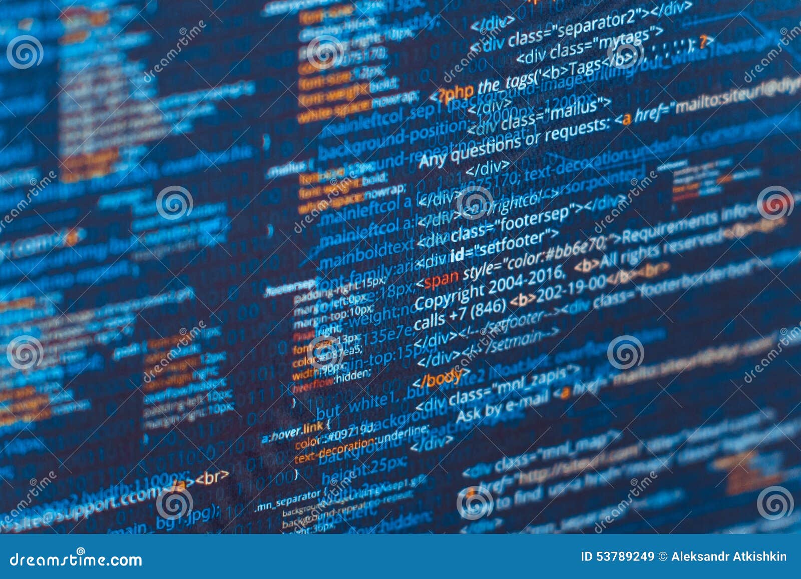 Web Developer Html Code With Css On Screen Writing Programming Code On Laptop Programmer