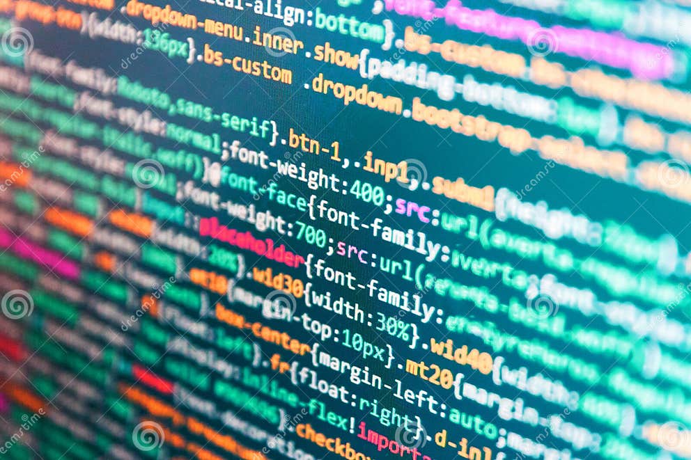 HTML Website Structure. Business and AI Technology Represent Learning ...