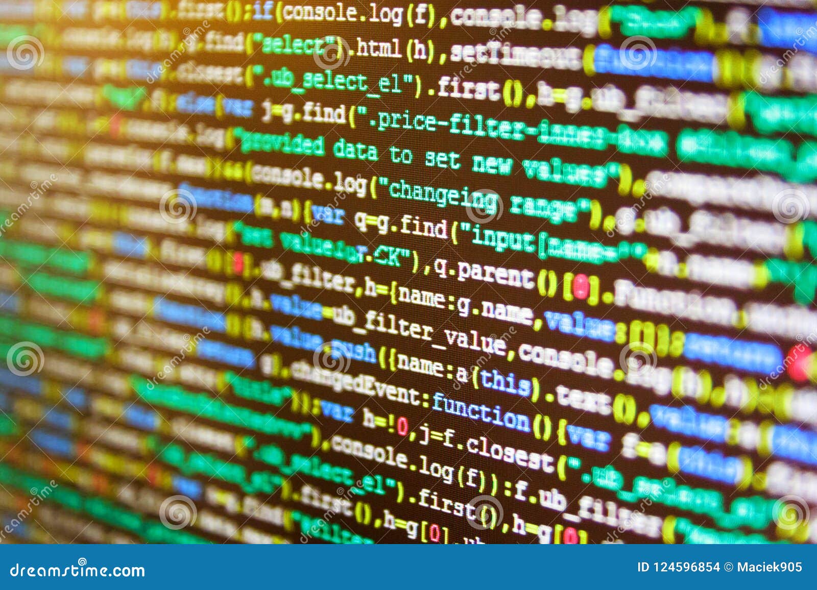 HTML Website Structure. Programmer Typing New Lines Of HTML Code ...