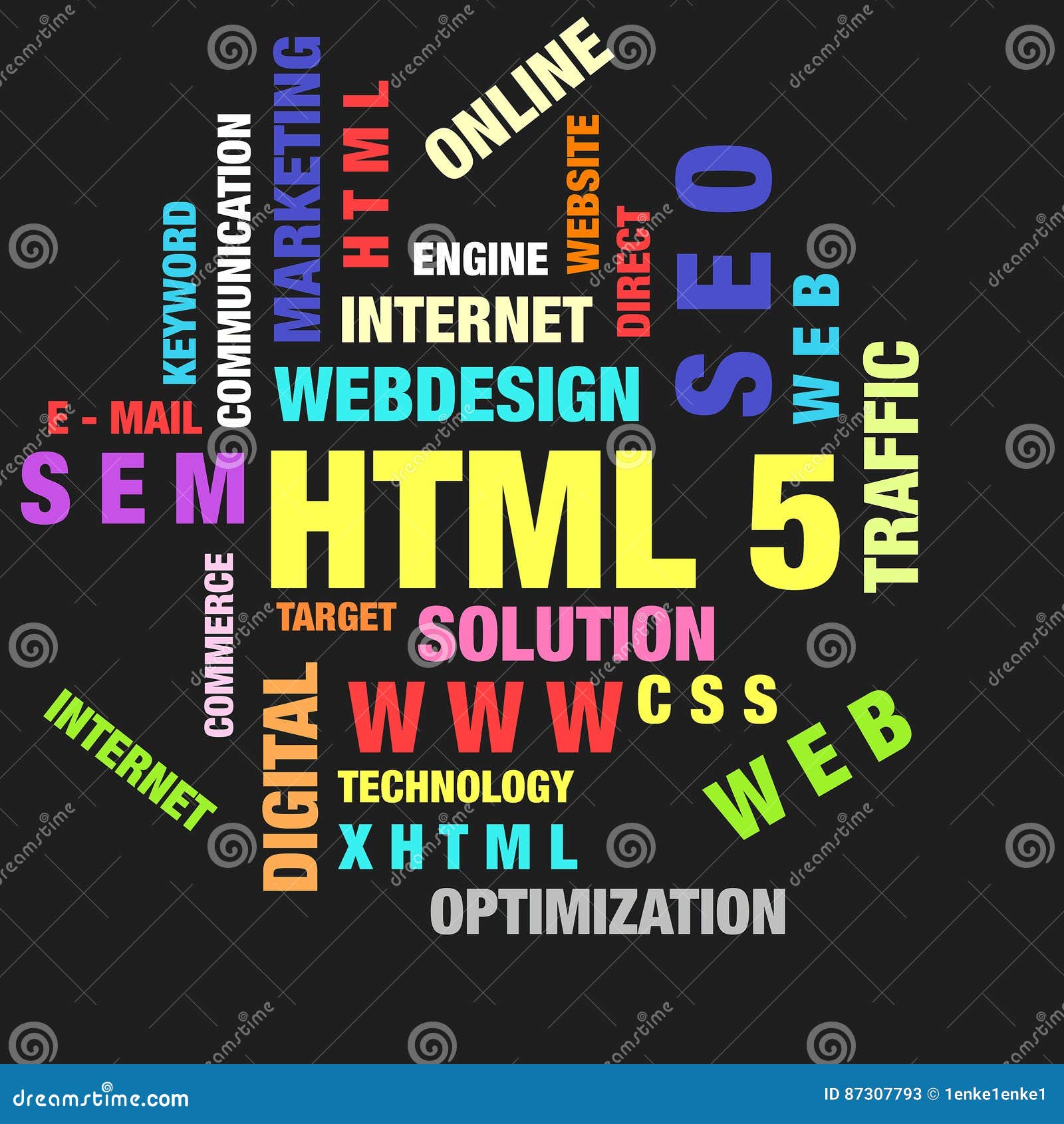 HTML 5 stock illustration. Illustration of accessibility - 87307793