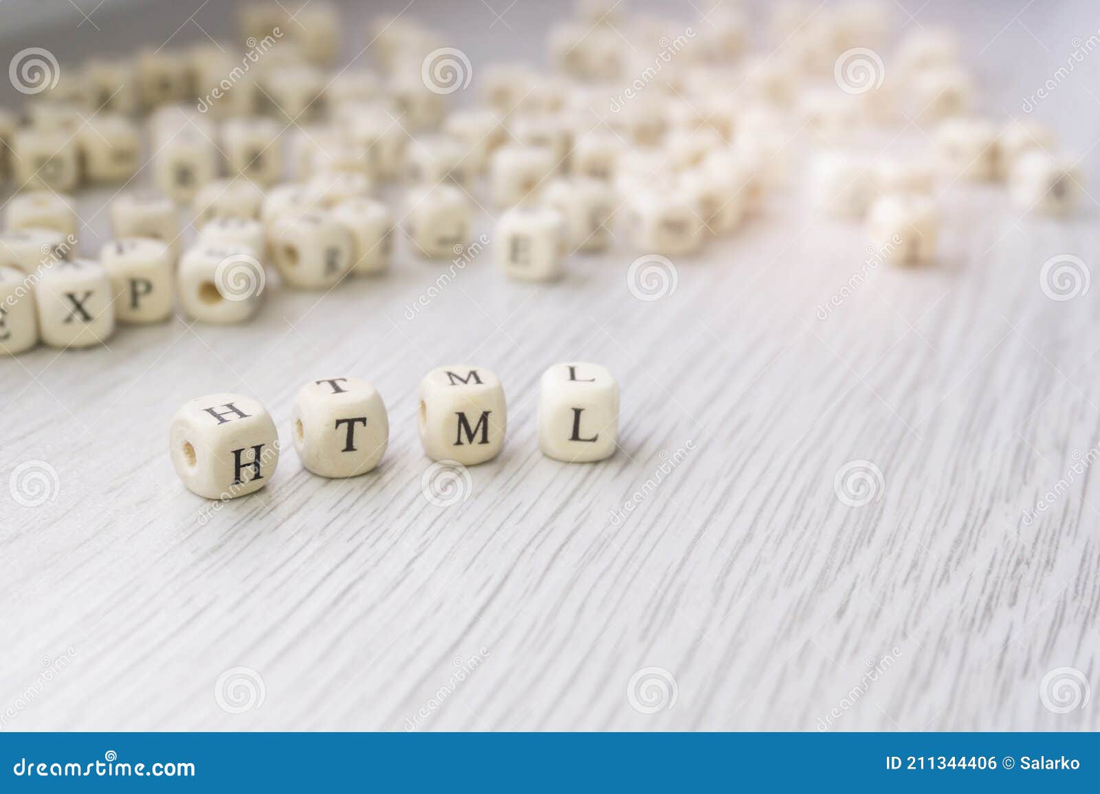 HTML Word Written in Wooden Cubes Stock Photo - Image of word, sign ...