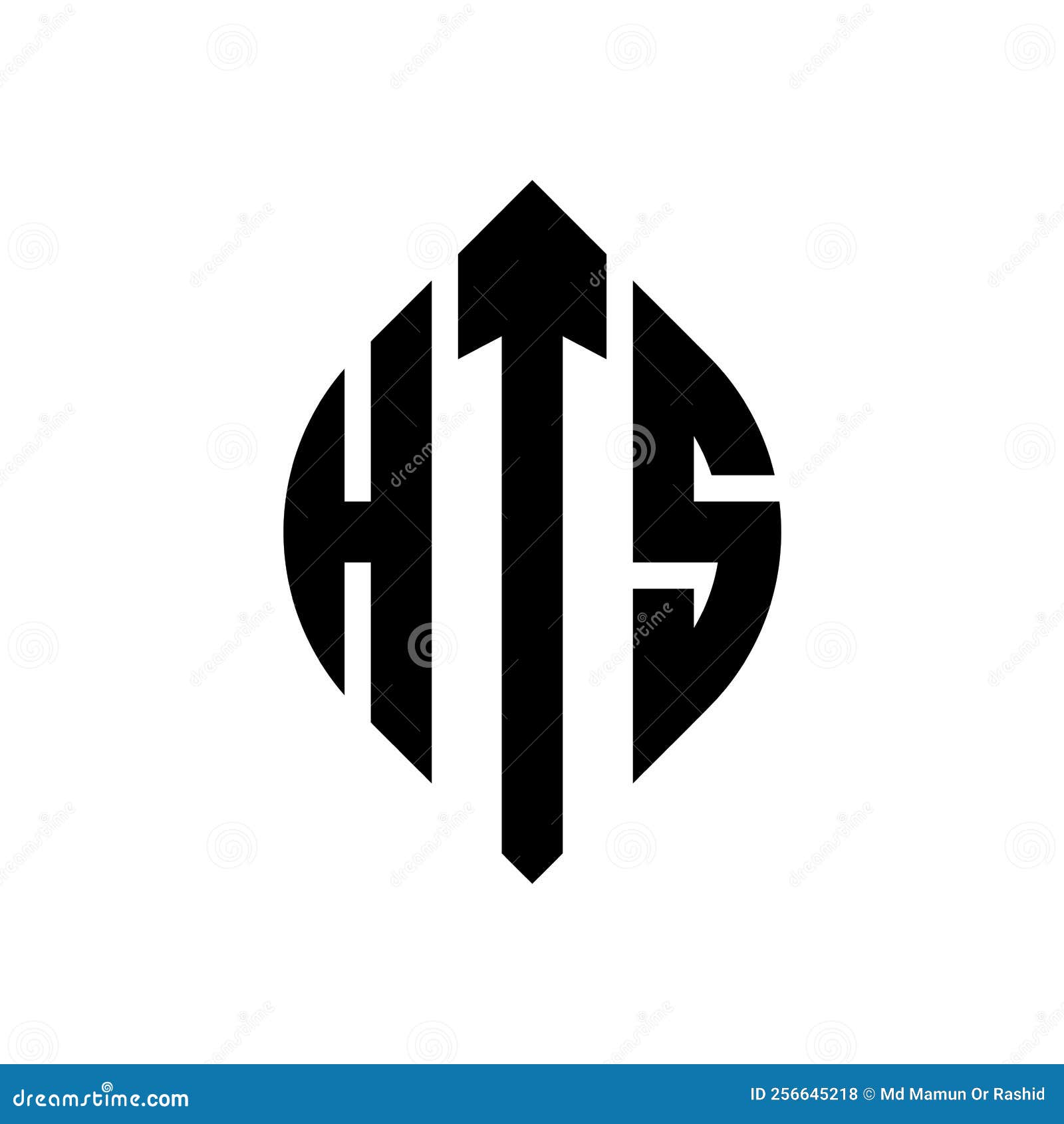 HTS Circle Letter Logo Design with Circle and Ellipse Shape. HTS ...