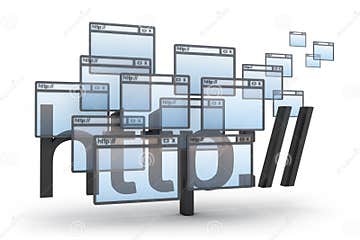 Http abstract 3D concept stock illustration. Illustration of electronic ...