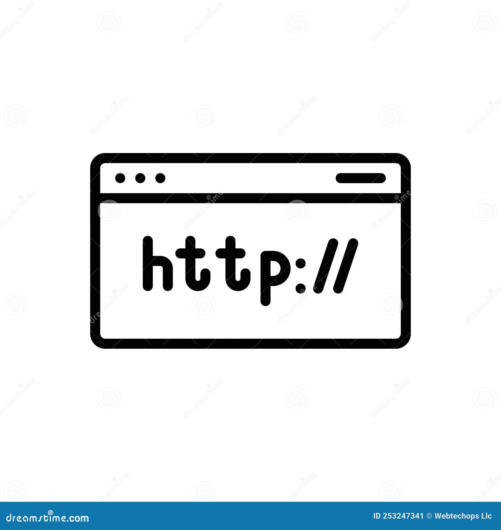 Black Line Icon for Http, Click and Urls Stock Vector - Illustration of ...