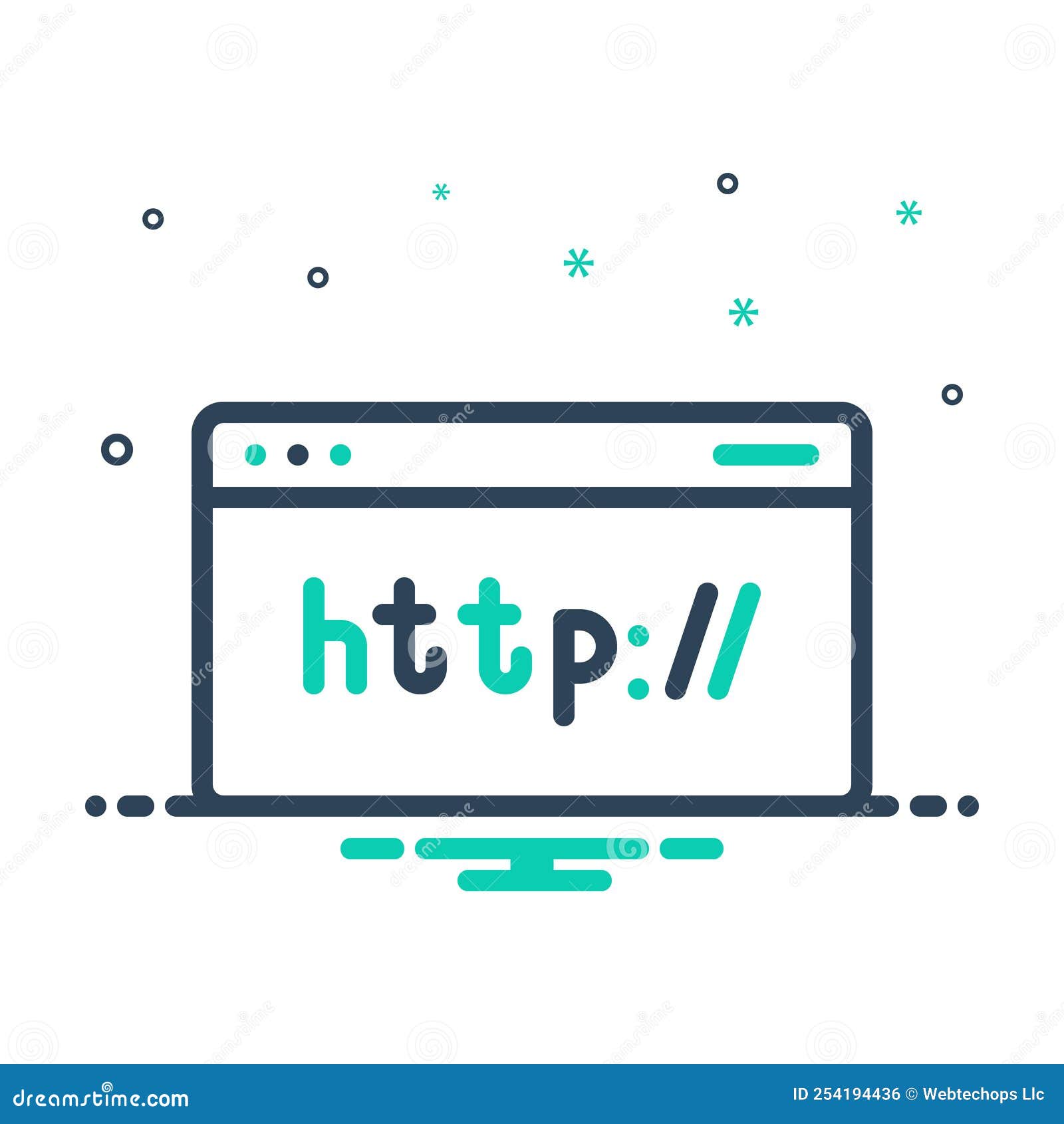Mix Icon for Http, Click and Urls Stock Illustration - Illustration of ...