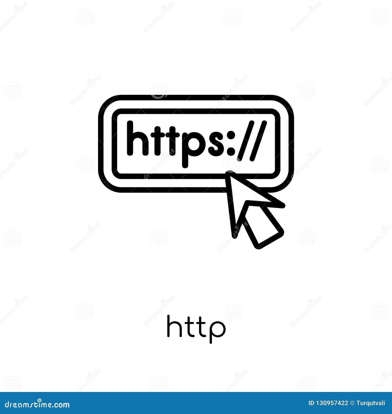 Http Icon. Trendy Modern Flat Linear Vector Http Icon on White B Stock ...