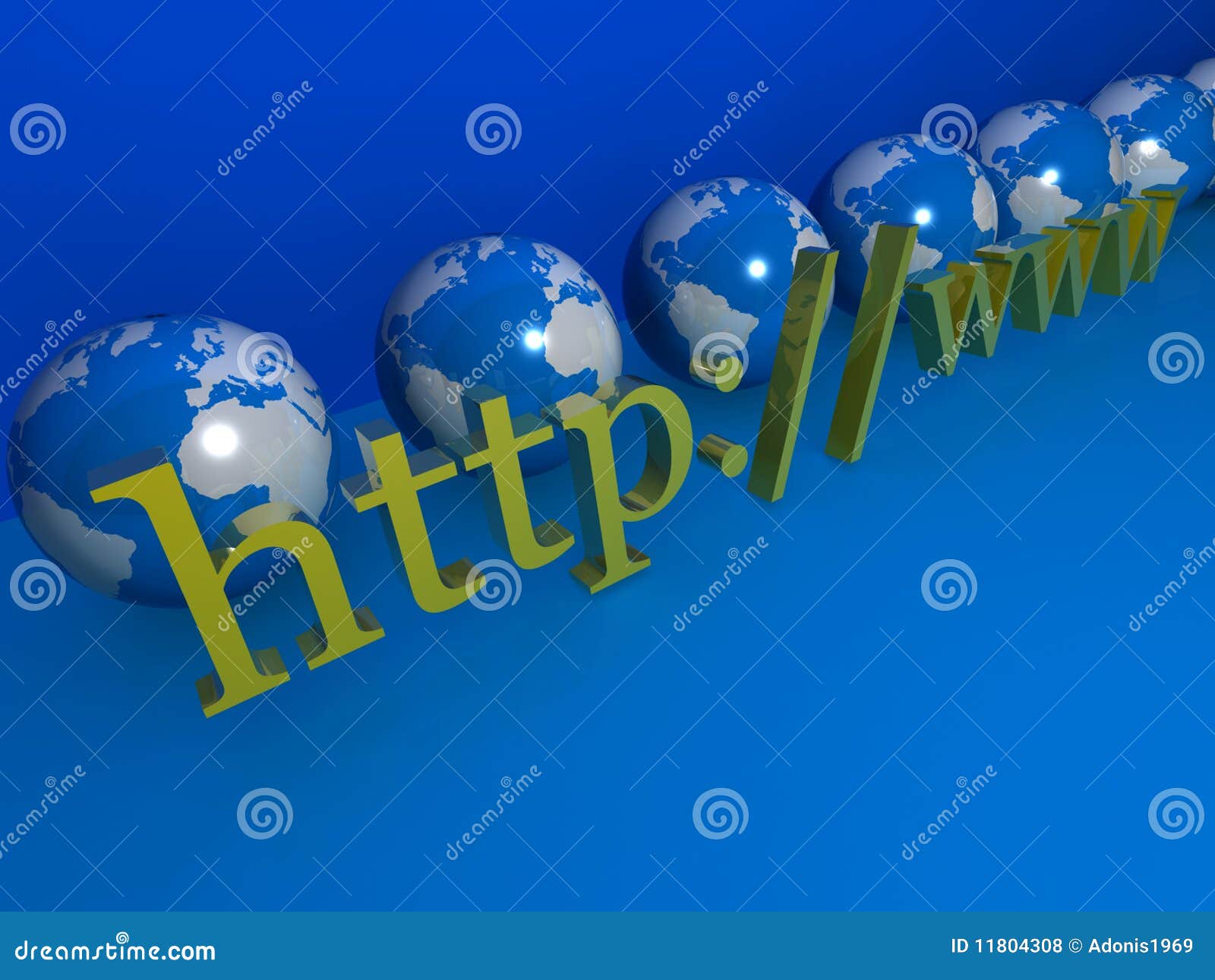 HTTP Internet en bollen stock illustratie. Illustration of internet ...
