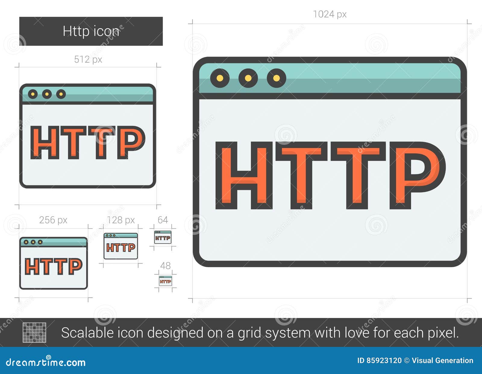Http-linje symbol vektor illustrationer. Illustration av hyperlänk ...