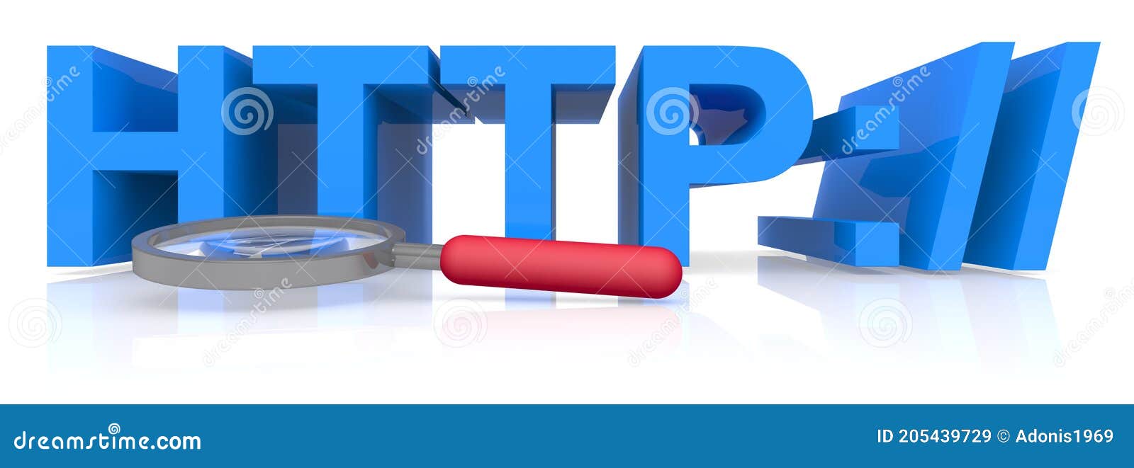 Http: white stock de ilustración. Ilustración de azul - 205439729