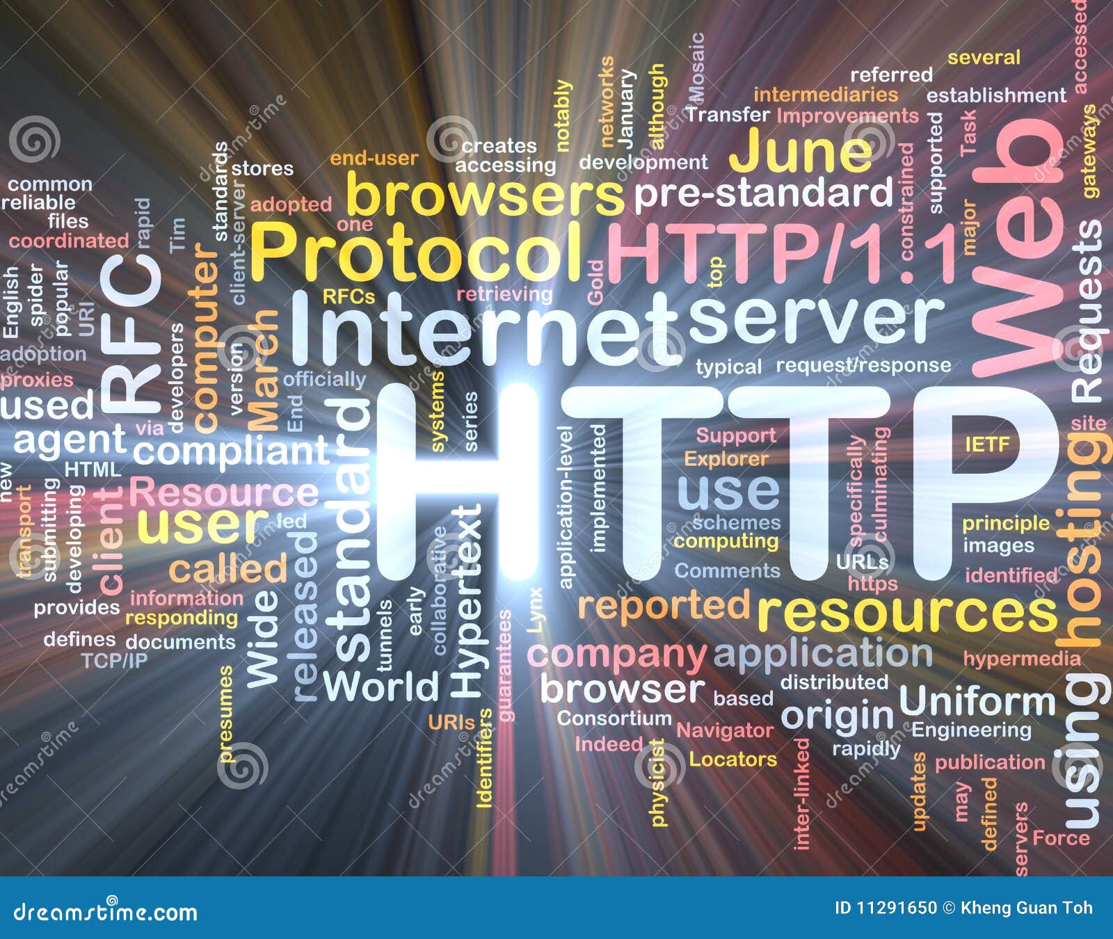 HTTP Word Cloud Box Package Stock Illustration - Illustration of ...