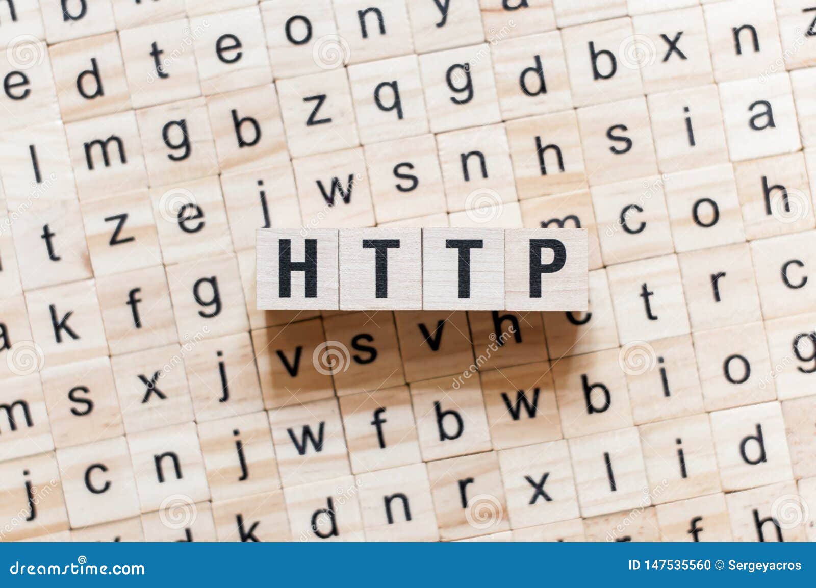 HTTP word concept on cubes stock photo. Image of design - 147535560