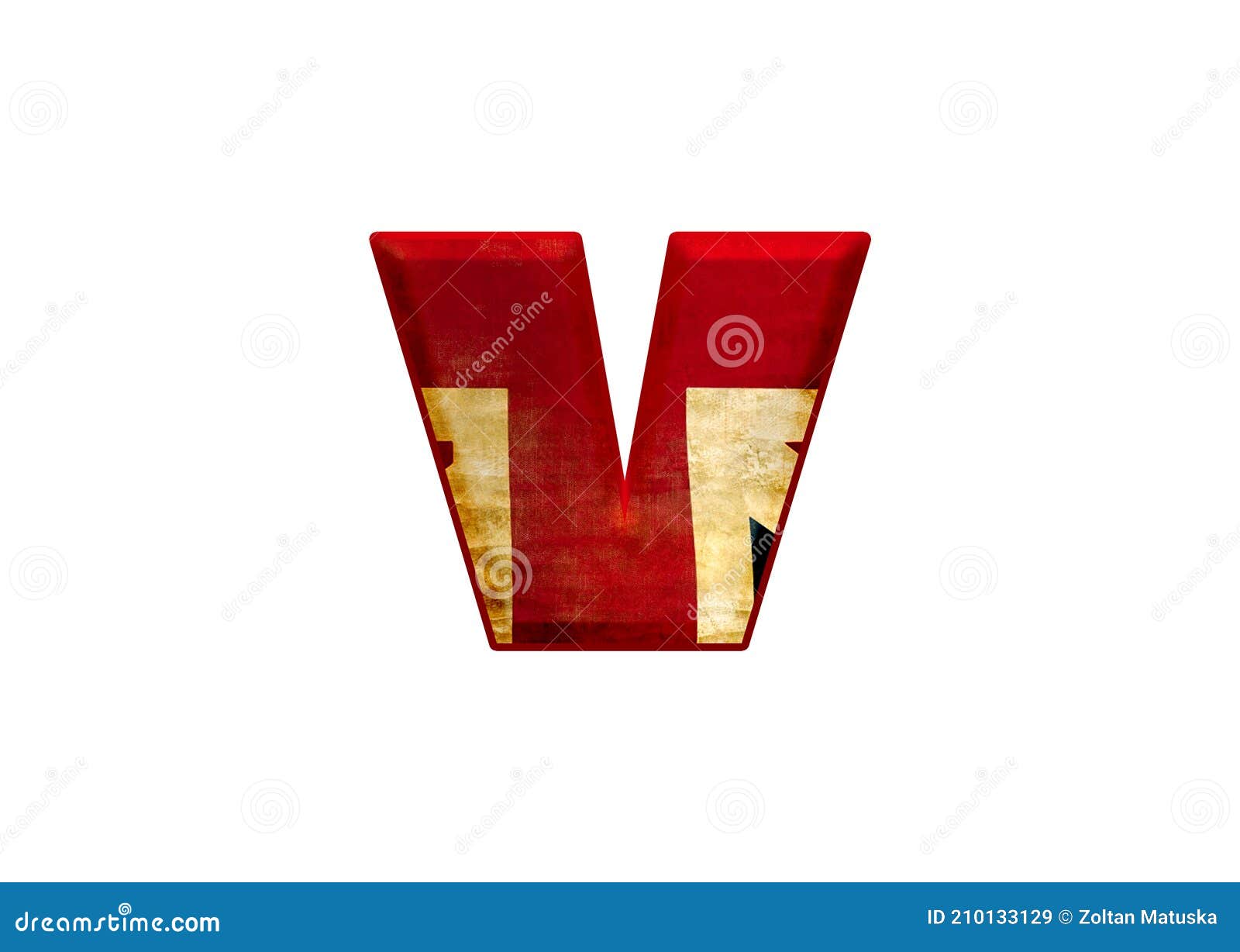 3 D Illustration Union Jack Flag Letter V, Alphabet, Great Britain ...