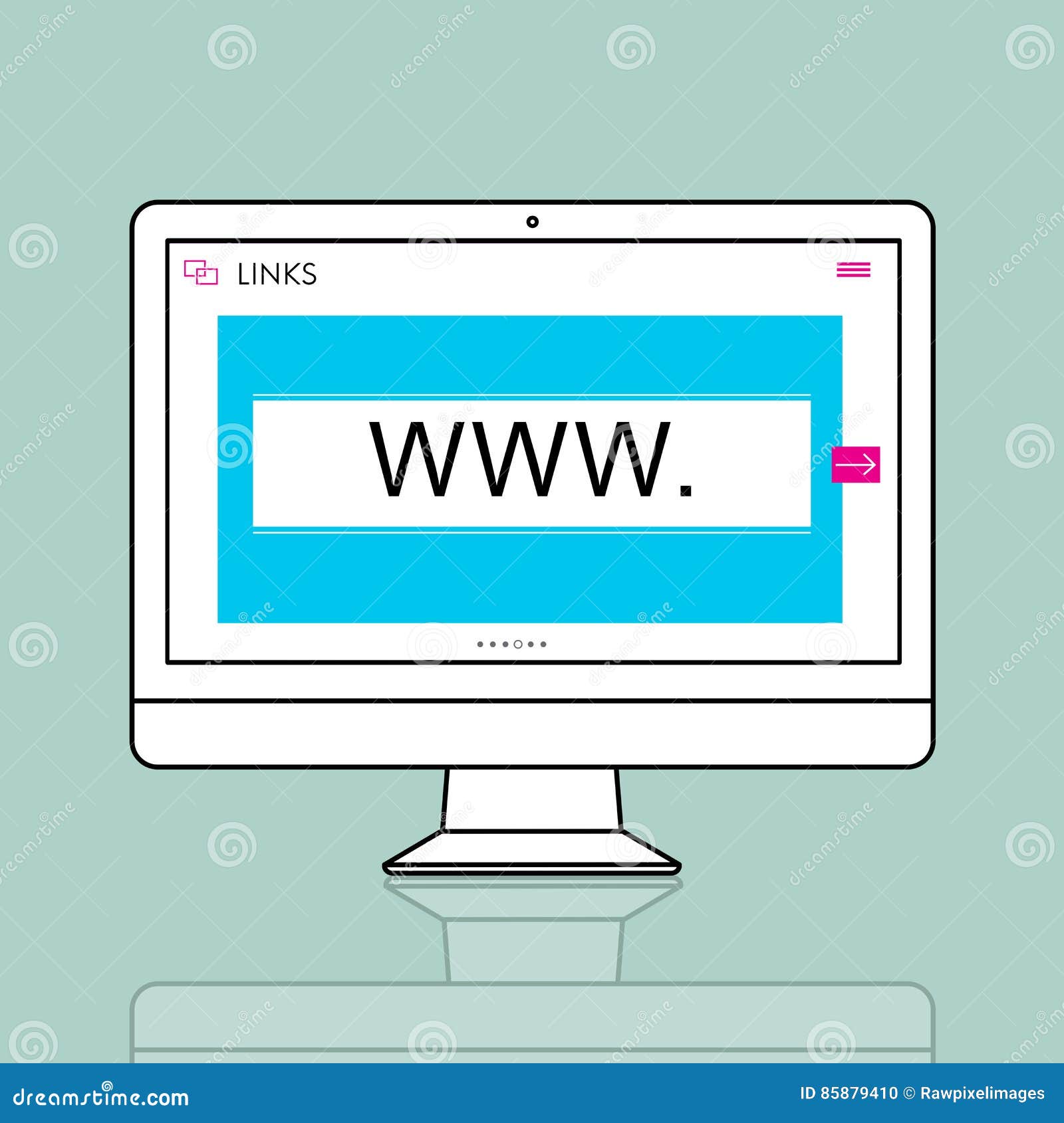 HTTP WWW Website Links Search Box Graphic Concept Stock Illustration ...