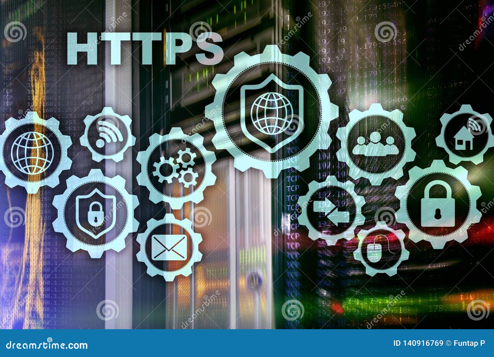 HTTPS. Hypertext Transport Protocol Secure. Technology Concept on ...