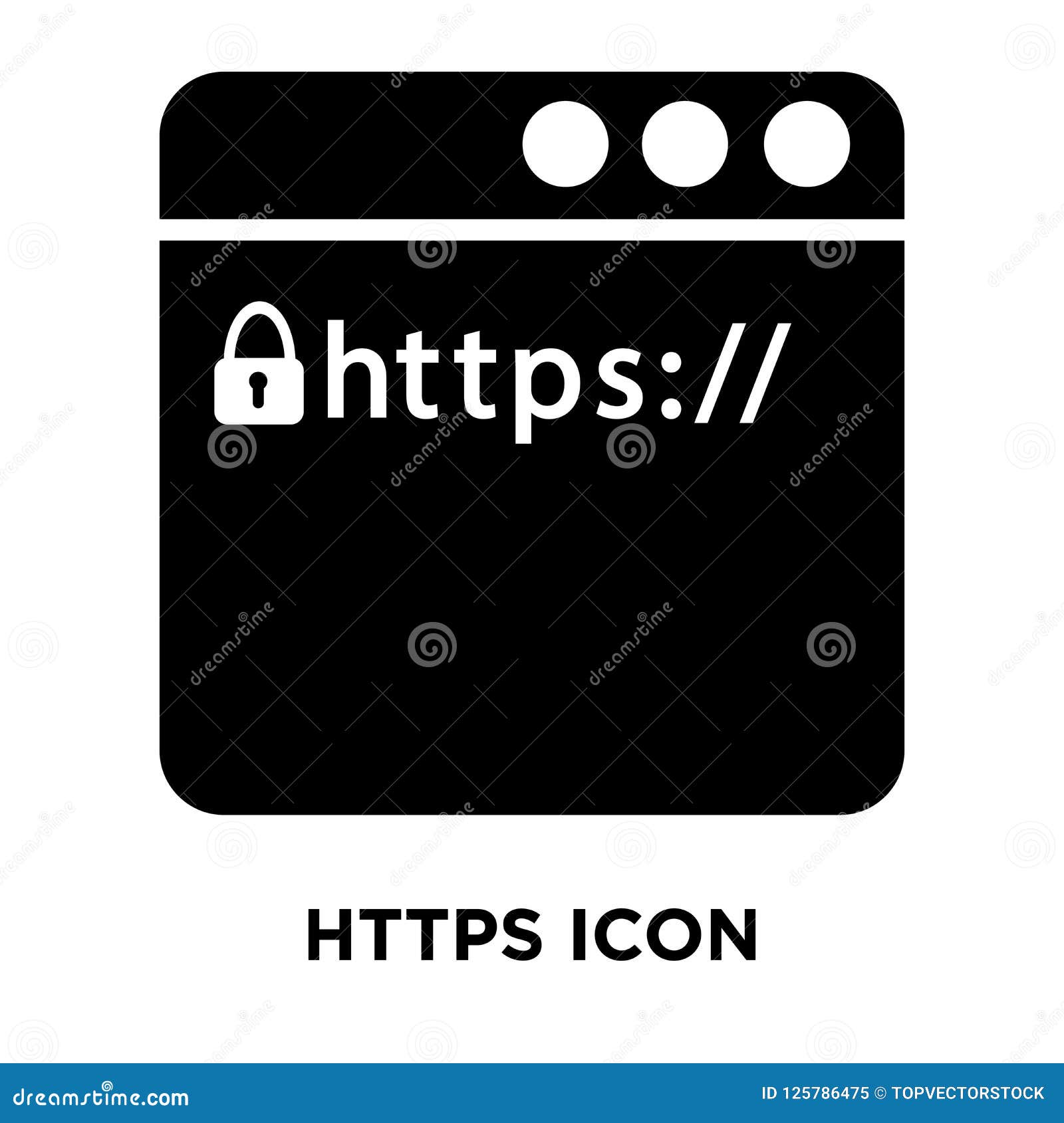 Https Icon Vector Isolated on White Background, Logo Concept of Stock ...