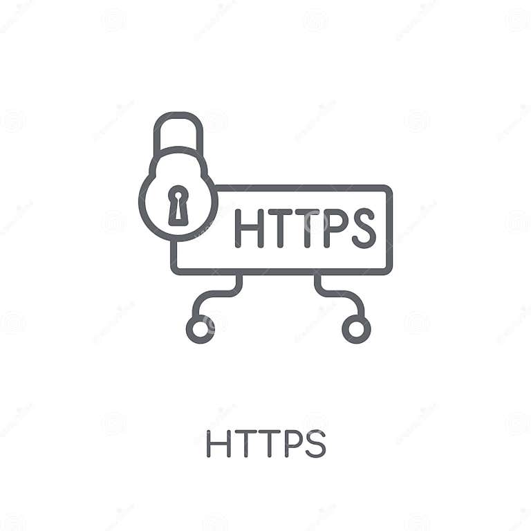 Https Linear Icon. Modern Outline Https Logo Concept on White Ba Stock ...