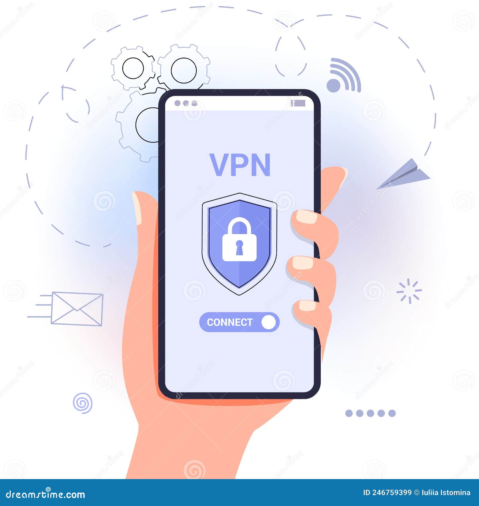 HTTPS Protected Connection Secure Protocol Security Communication Stock Vector - Illustration of ...