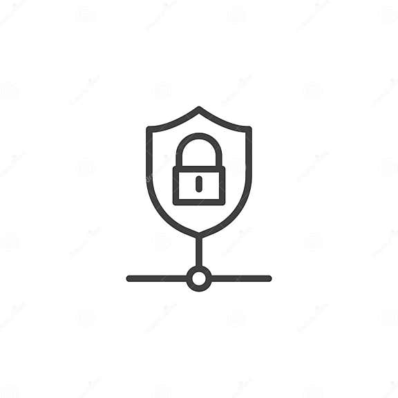 HTTPS Protocol line icon stock vector. Illustration of pixel - 302526005