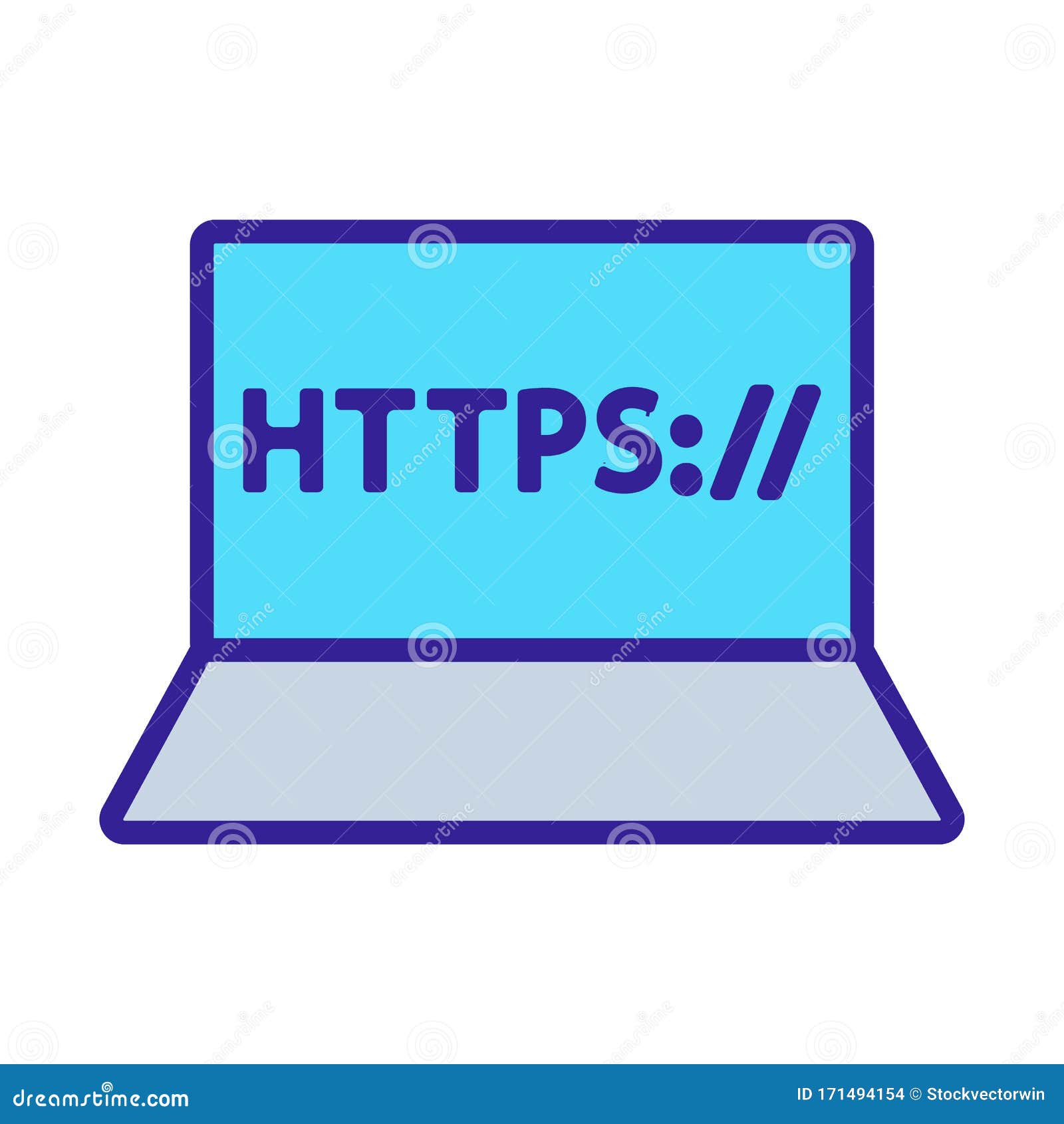 Https Protocol Vector Vector. Isolated Contour Symbol Illustration ...
