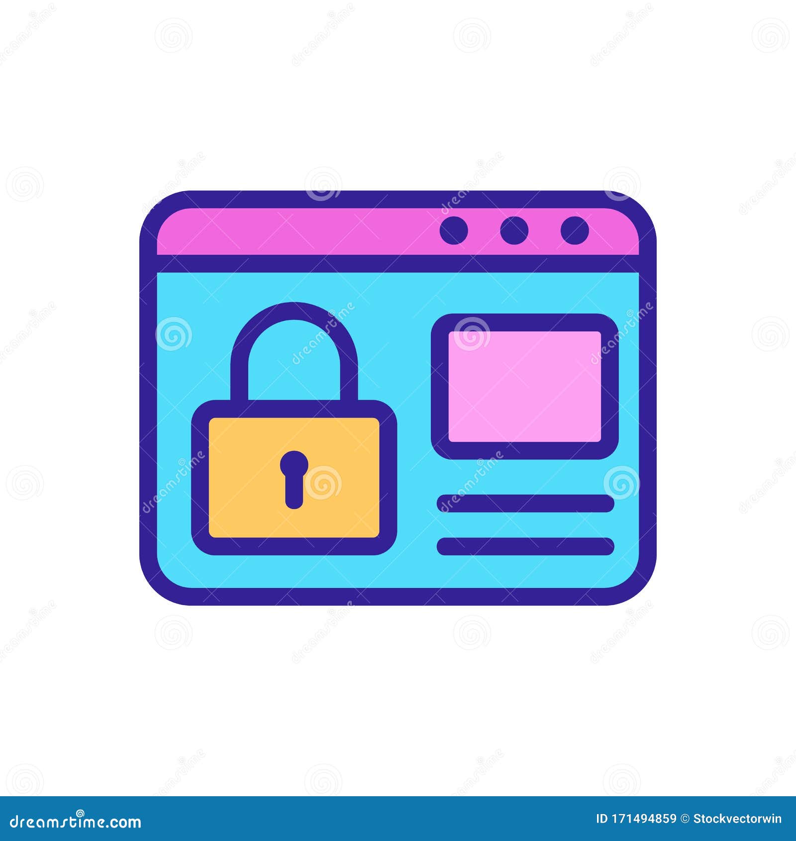 Https Protocol Vector Vector. Isolated Contour Symbol Illustration ...