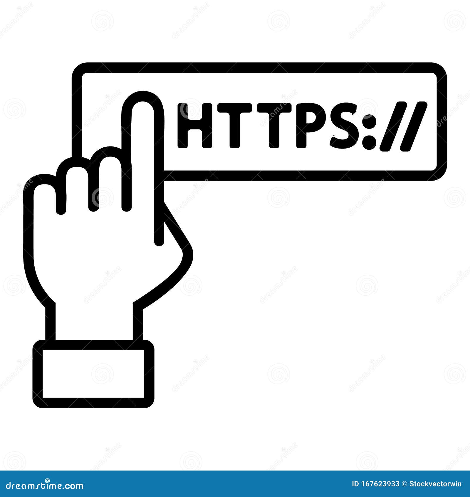 Https Protocol Vector Vector. Isolated Contour Symbol Illustration ...