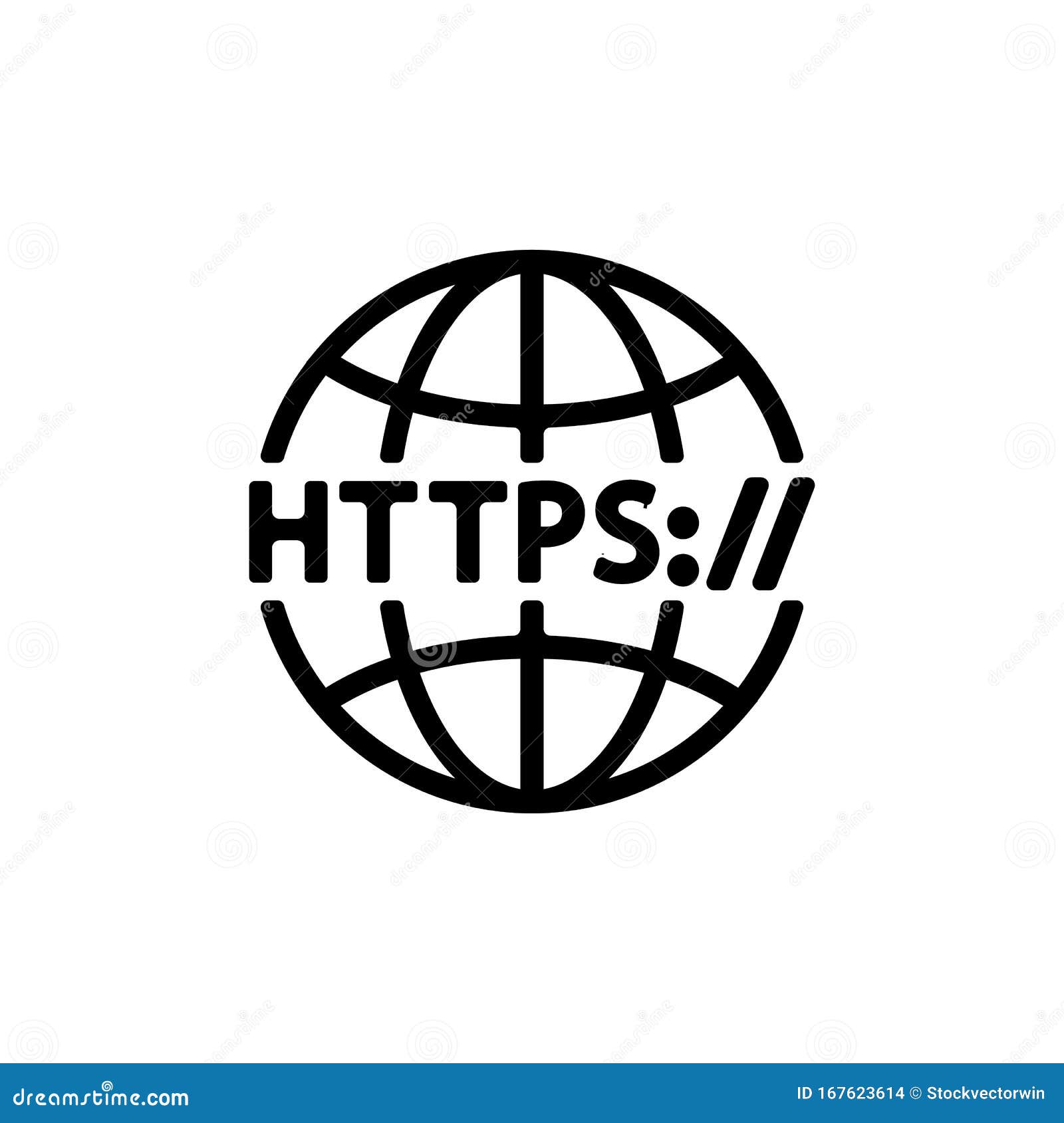 Https Protocol Vector Vector. Isolated Contour Symbol Illustration ...