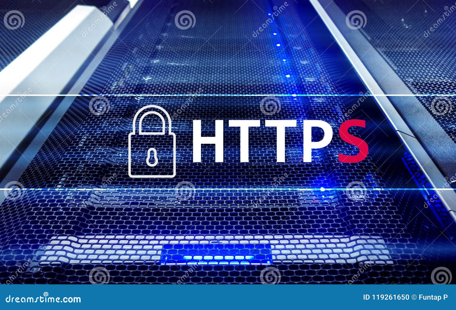 HTTPS, Protocollo Sicuro Del Trasferimento Di Dati Usato Sul World Wide Web Fotografia Stock ...