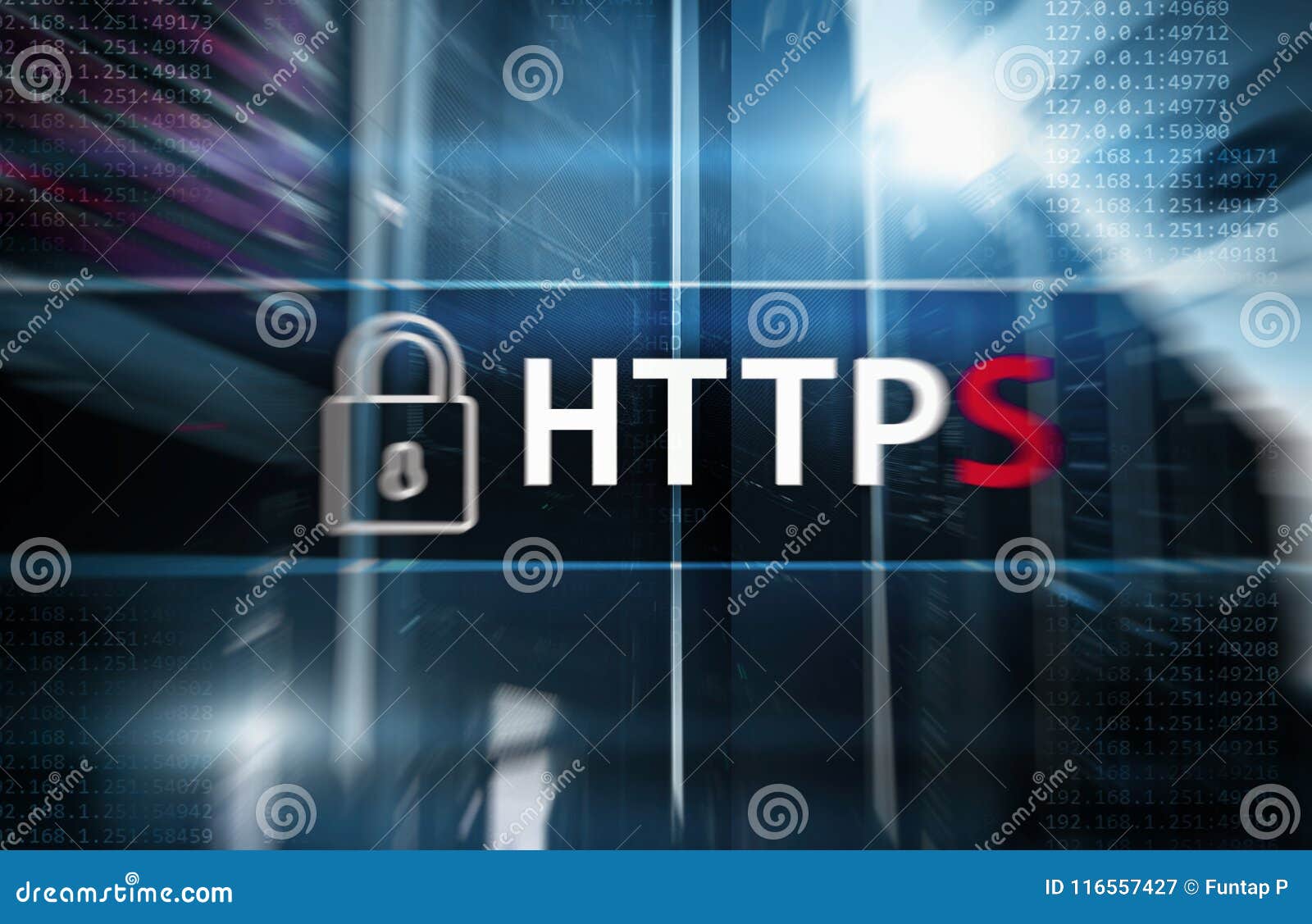 HTTPS, Secure Data Transfer Protocol Used on the World Wide Web Stock ...