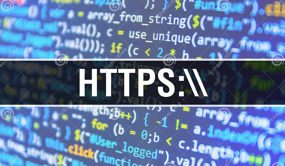 Https: Text Written on Programming Code Abstract Technology Background ...