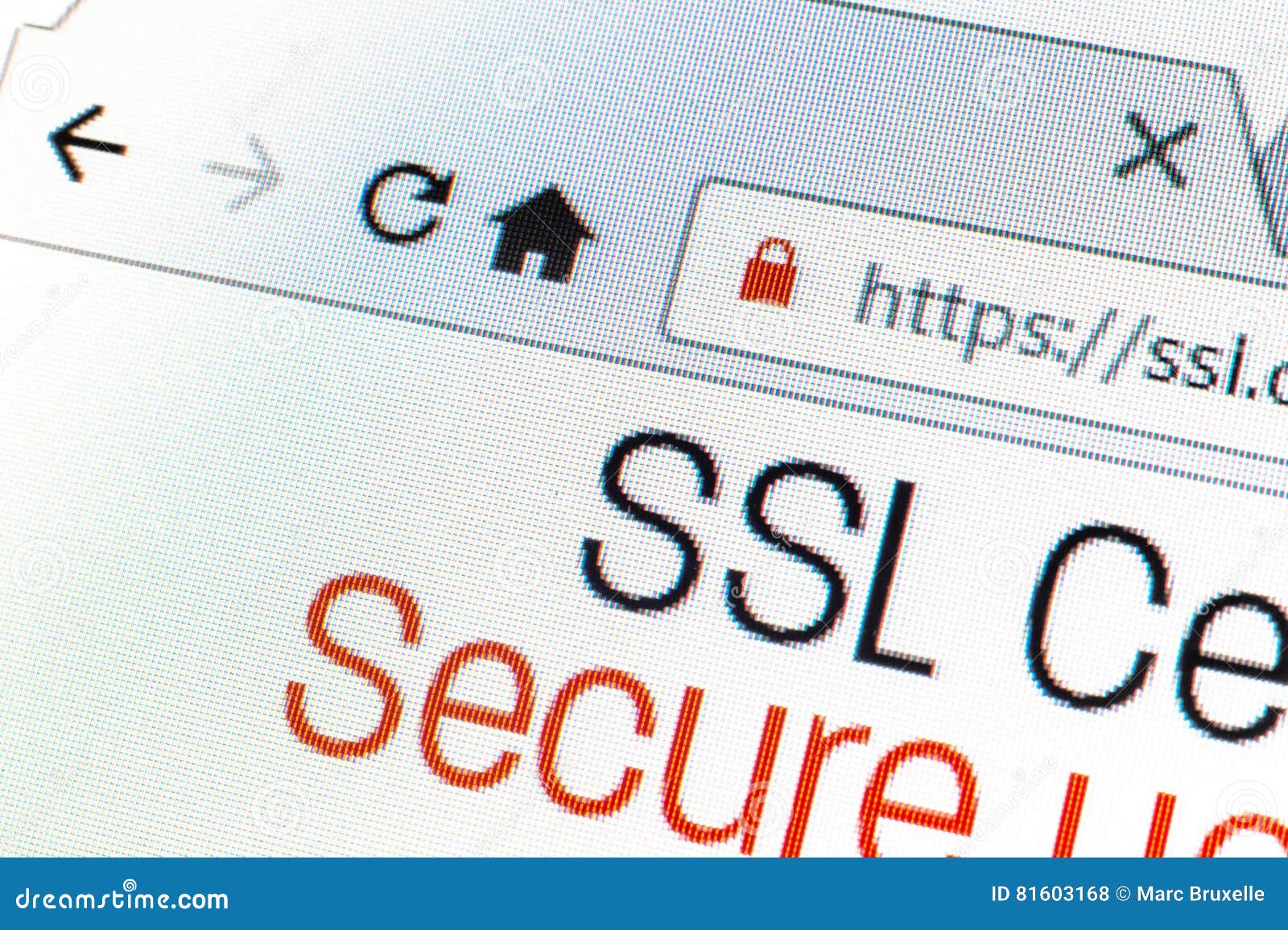 Https Url Address and Lock Symbol Stock Photo - Image of security ...