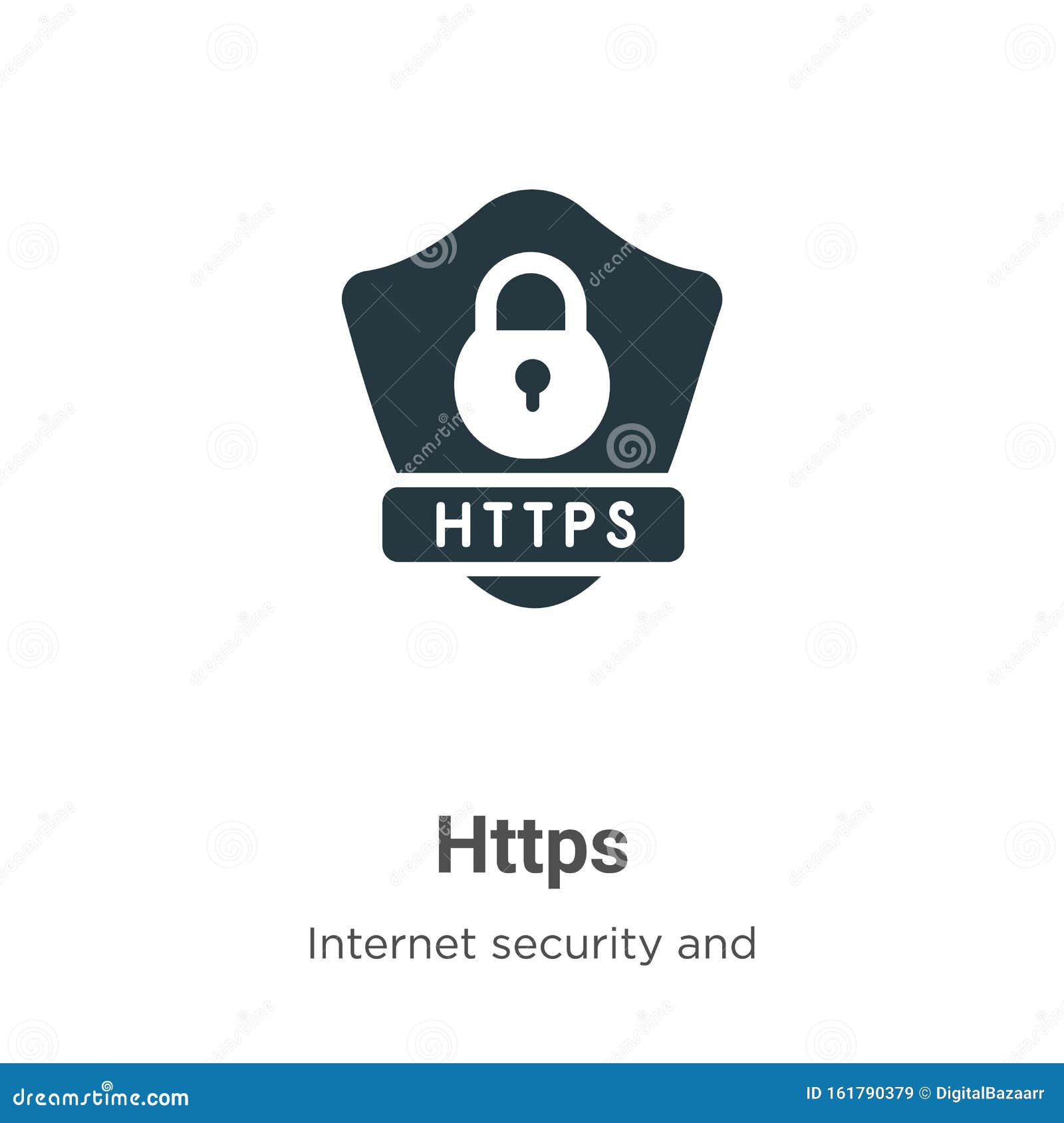 Https Vector Icon on White Background. Flat Vector Https Icon Symbol ...
