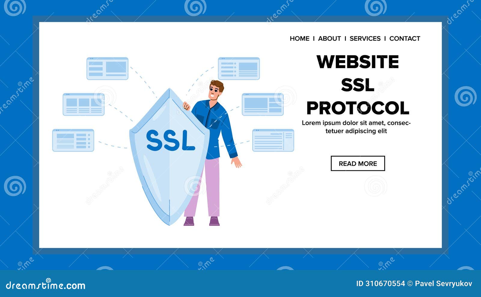 Https Website Ssl Protocol Vector Stock Illustration - Illustration of ...