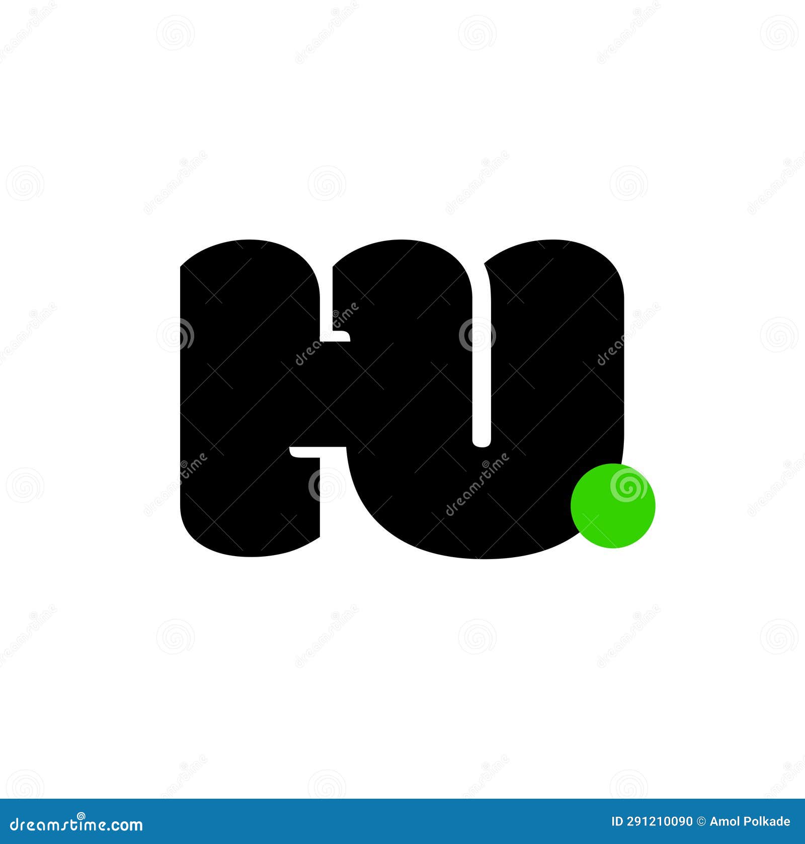 HU Brand Name Bold Letters Icon Stock Vector - Illustration of business ...