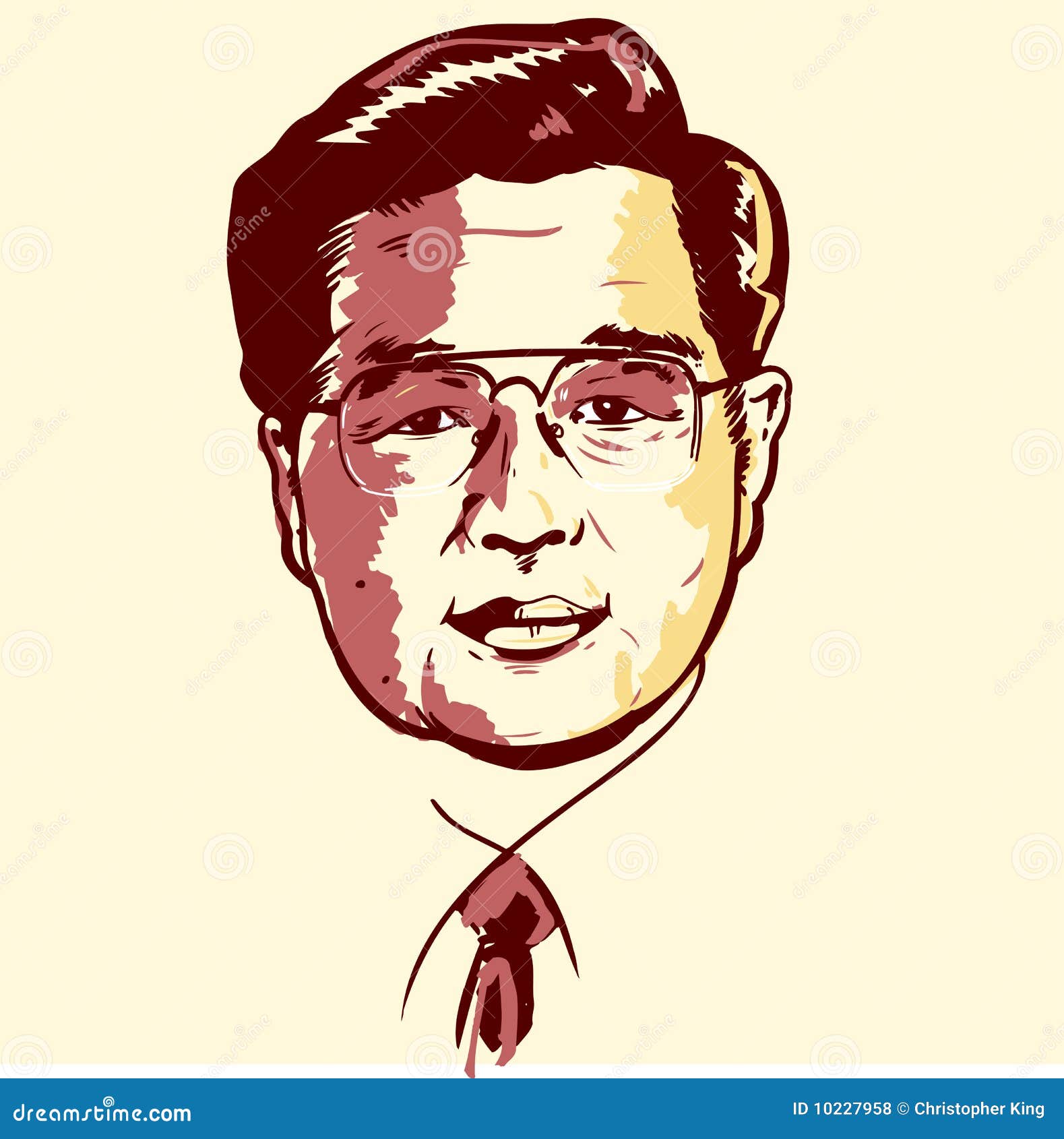 Hu Jintao Portrait Vector Illustration | CartoonDealer.com #10227958