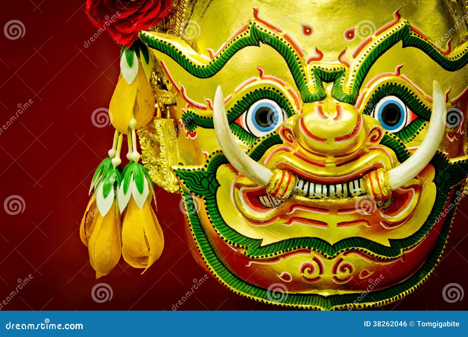Hua Khon (Ancient Thai Show Mask) Stock Photo - Image of asian, asia ...