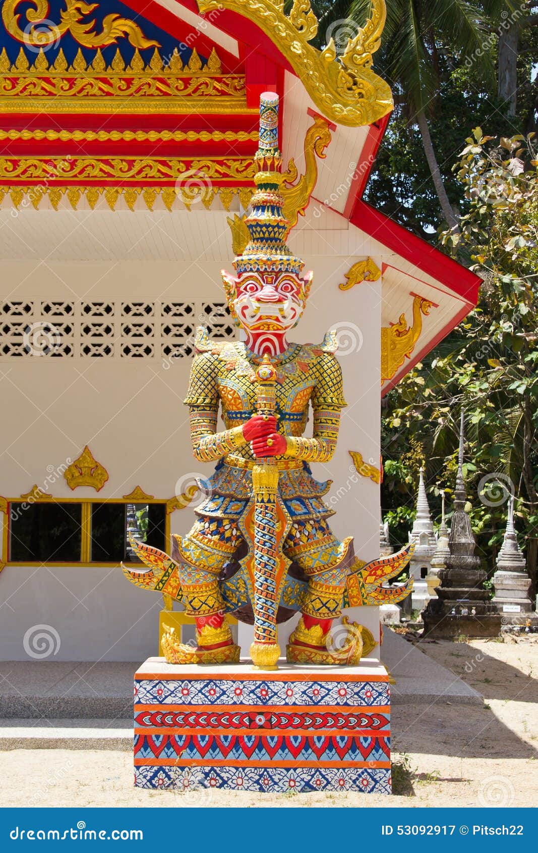 Hua Thanon, Wat Sumret stock image. Image of famous, asia - 53092917