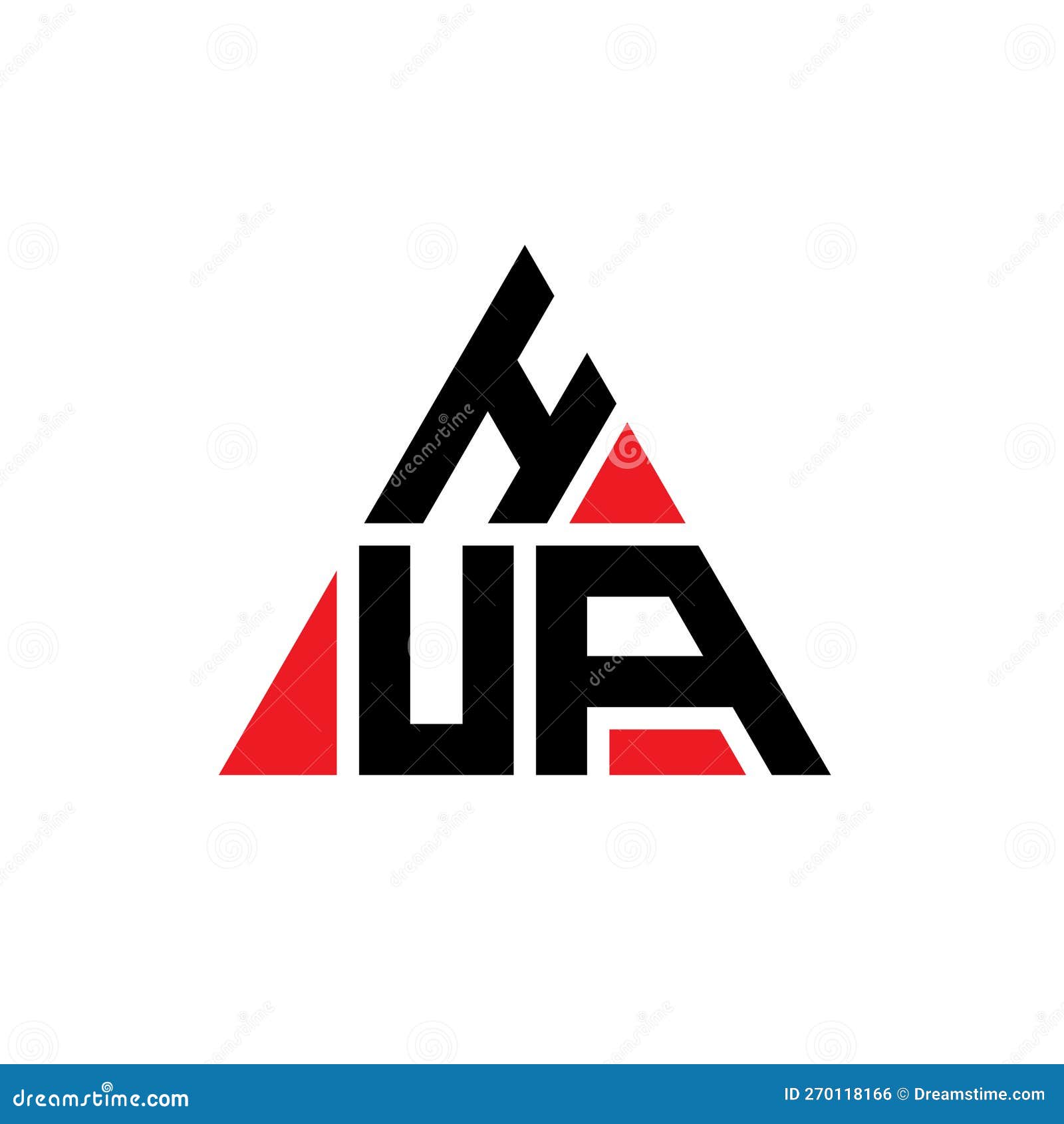 HUA Triangle Letter Logo Design With Triangle Shape. HUA Triangle Logo ...