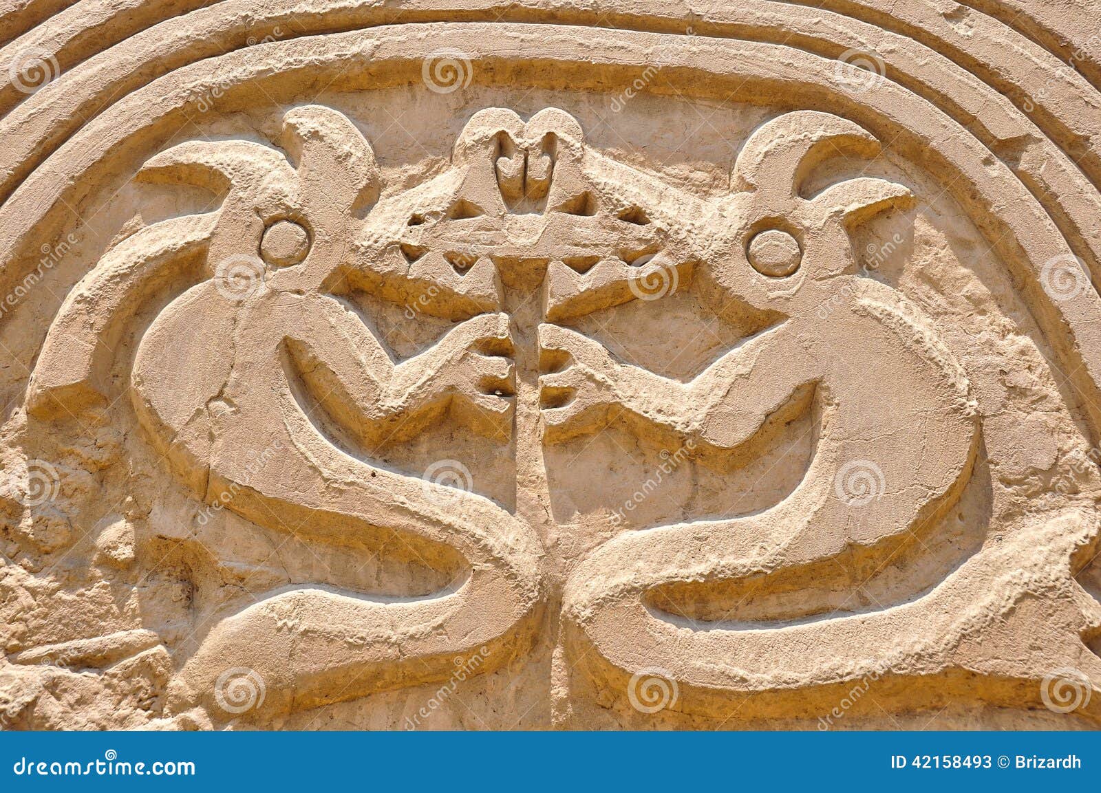 Huaca Arco Iris / Dragon, Trujillo, Peru Stock Image - Image of indians ...