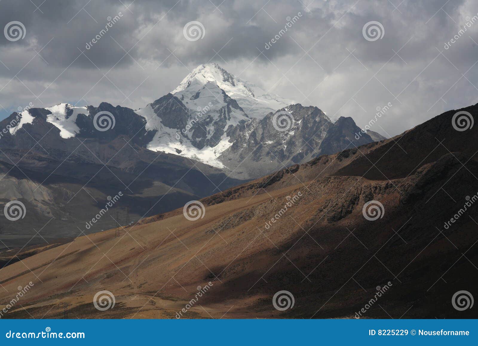 Huana Potosi peak stock image. Image of vicuna, america - 8225229