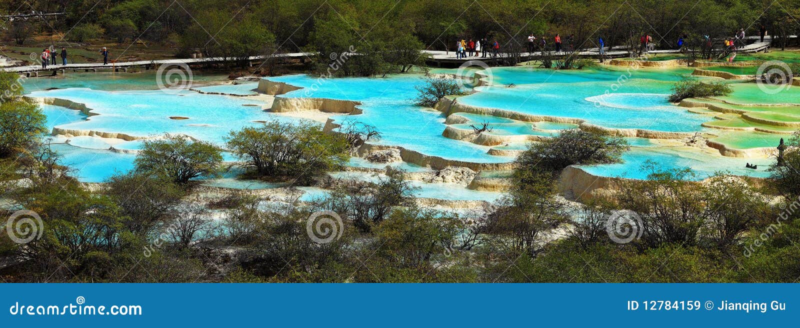 Huanglong china stock image. Image of travel, blue, huanglong - 12784159