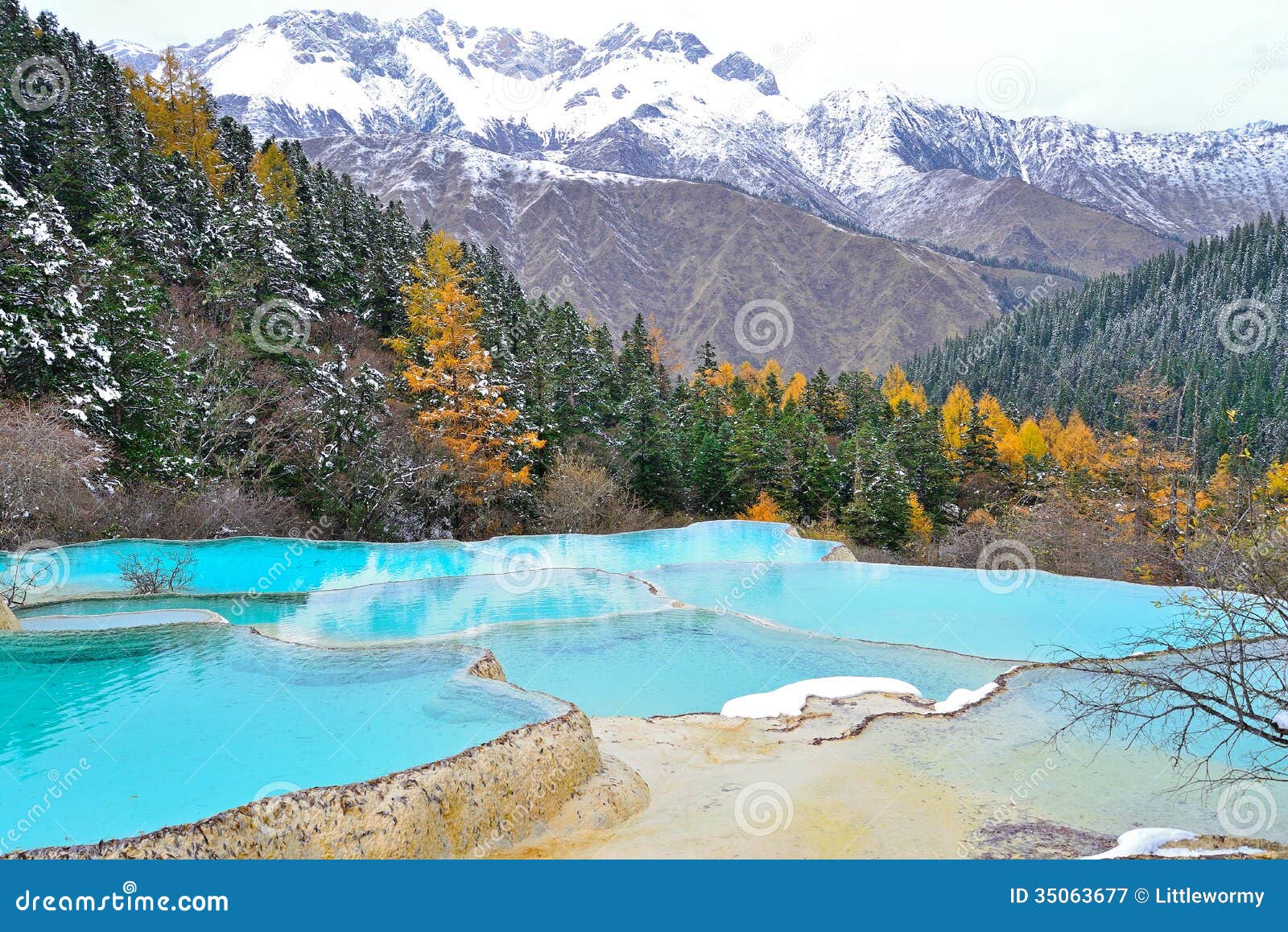 Huanglong, China stock image. Image of highlands, glamorous - 35063677