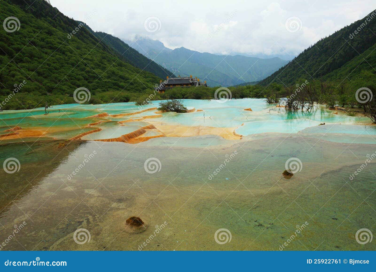 Huanglong five color pond stock image. Image of sichuan - 25922761